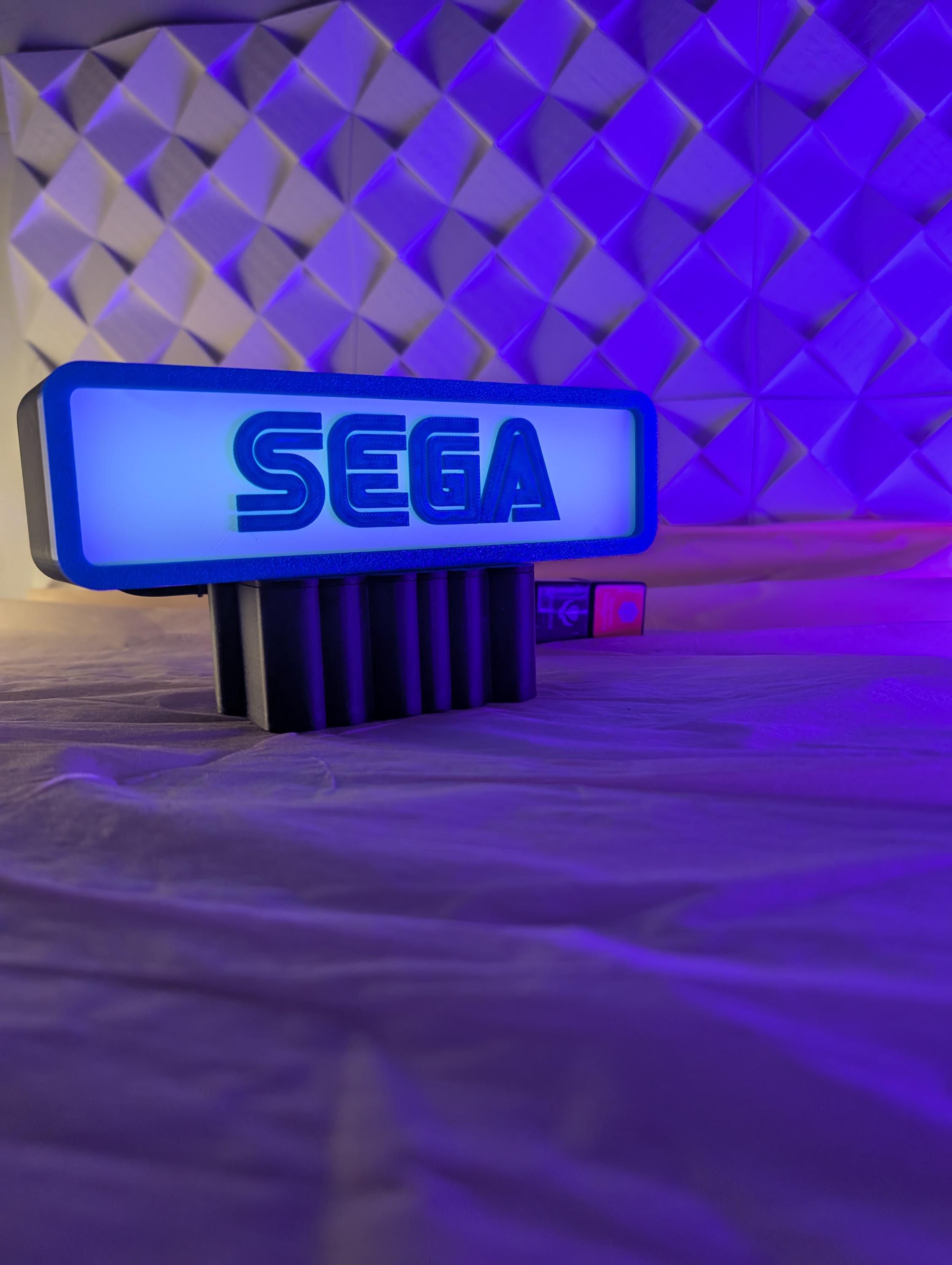 Sega LED Sign - Retro Gaming Decoration, Gaming Room Light for Geeks ...