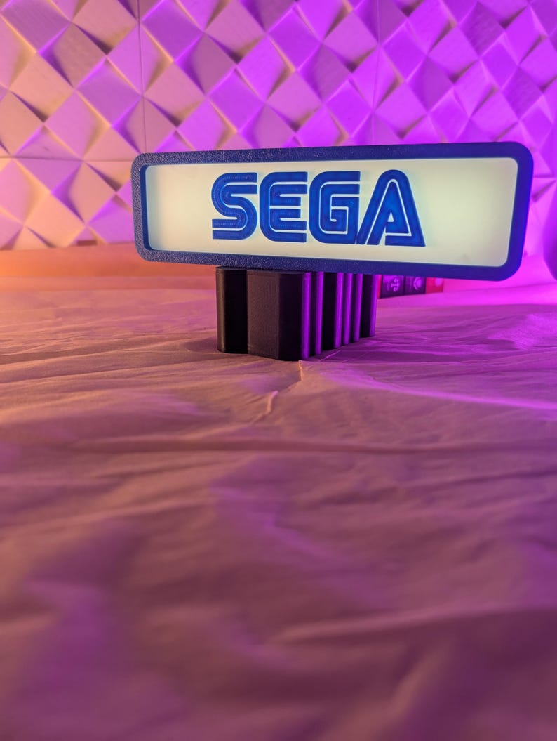 Sega LED Sign - Retro Gaming Decoration, Gaming Room Light for Geeks ...