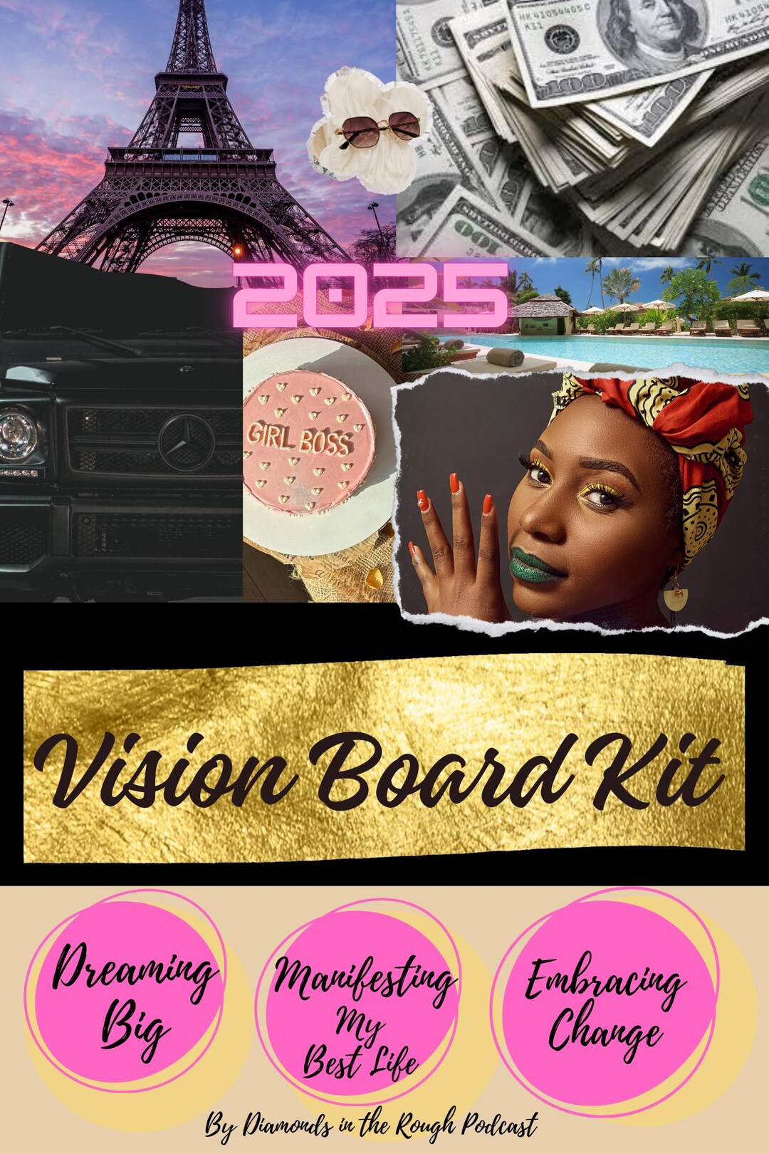 2025 Vision Board Kit for Manifestation, Self-improvement, Affirmations ...