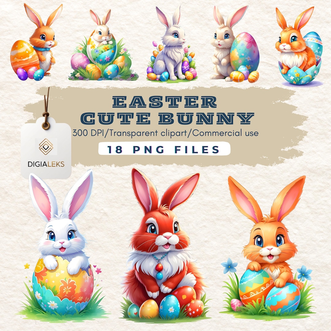 Easter Bunny Clipart |easter Eggs Clipart|bunny Rabbit Clipart ...