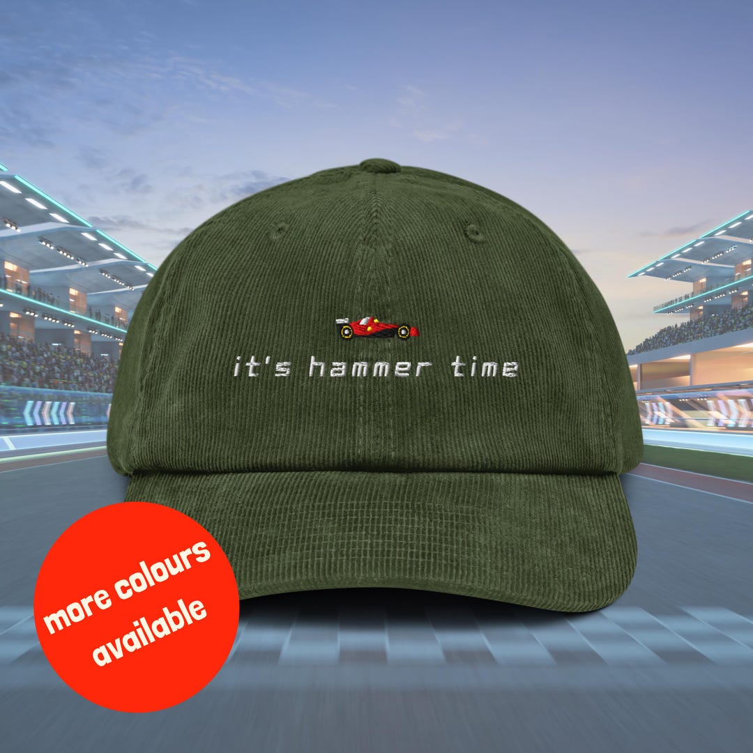 F1 Ferrari Lewis Hamilton Baseball Dad Hat, Corduroy Cotton, Scuderia ...