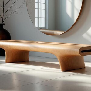 Futuristic Bench - Exclusive Bench, Artistic Wooden Bench, Entryway ...