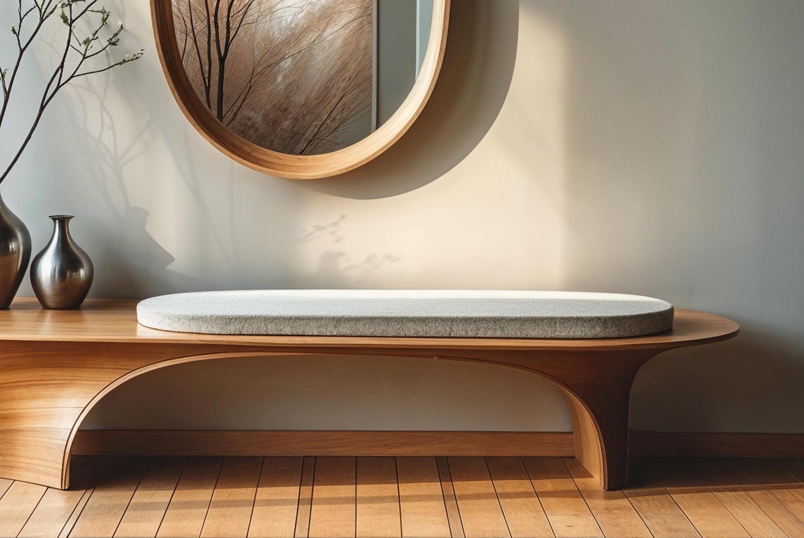 Futuristic Bench - Exclusive Bench, Artistic Wooden Bench, Entryway ...