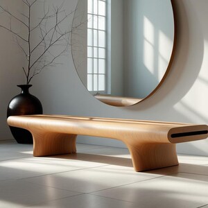 Futuristic Bench - Exclusive Bench, Artistic Wooden Bench, Entryway ...