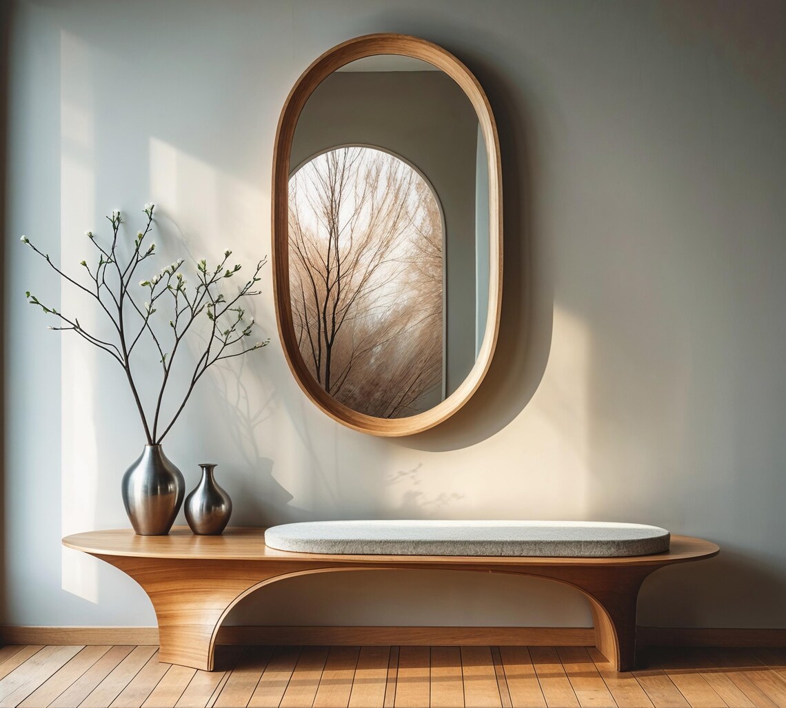 Futuristic Bench - Exclusive Bench, Artistic Wooden Bench, Entryway ...