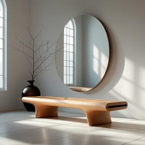 Futuristic Bench - Exclusive Bench, Artistic Wooden Bench, Entryway ...