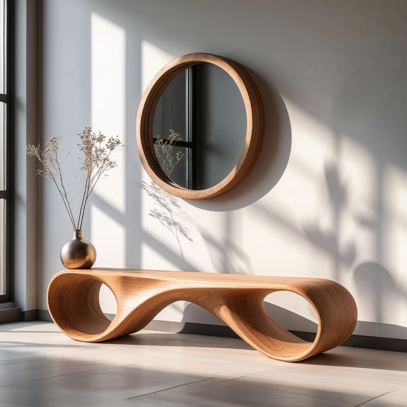 Artistic Wooden Bench - Etsy