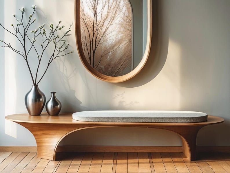 Futuristic Bench - Exclusive Bench, Artistic Wooden Bench, Entryway ...