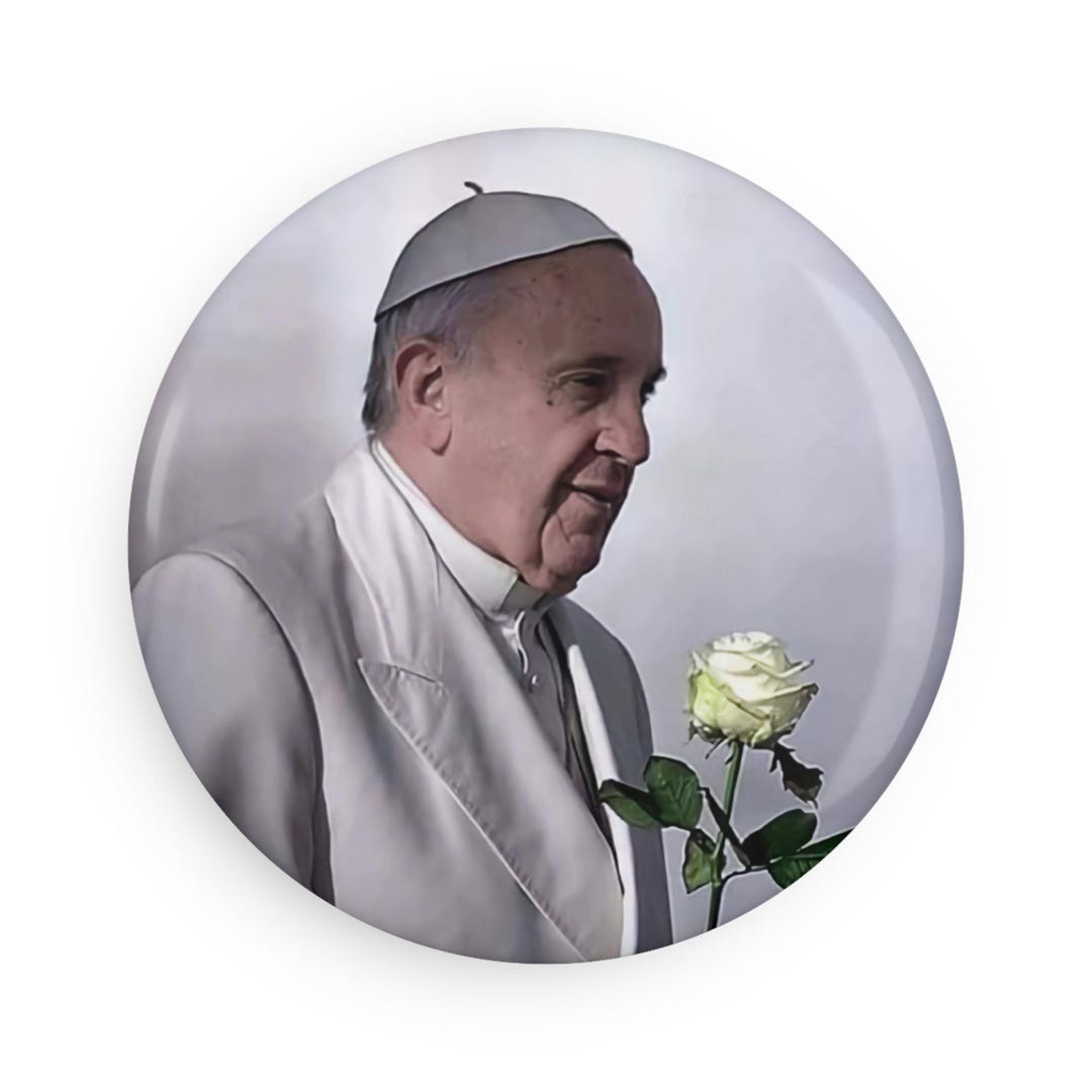 Pope Francis Round Magnet, Inspirational Gift, Religious Décor, Home ...
