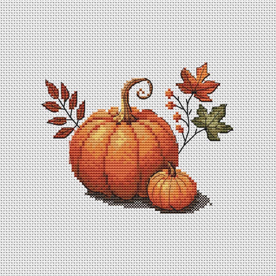 Fall Pumpkin Cross Stitch Sampler PDF | Cozy Autumn Embroidery Patterns ...