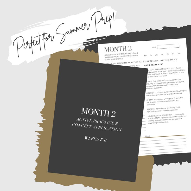 3-month MCAT Study Plan Printable: Comprehensive Prep Guide - Etsy