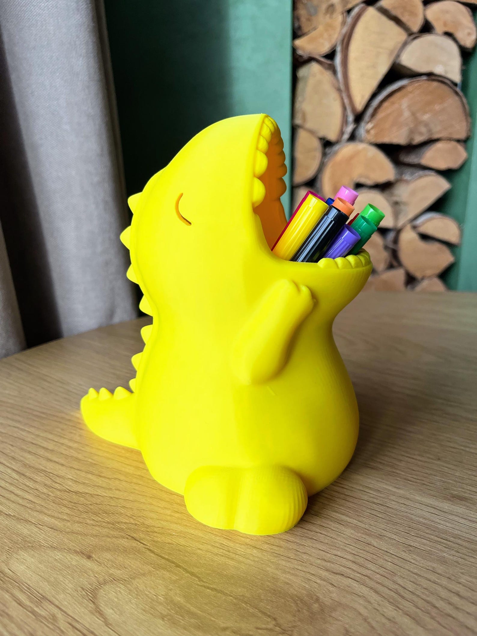 Pencil Holder Dinosaur T-REX | Trash Bin | Container - Etsy