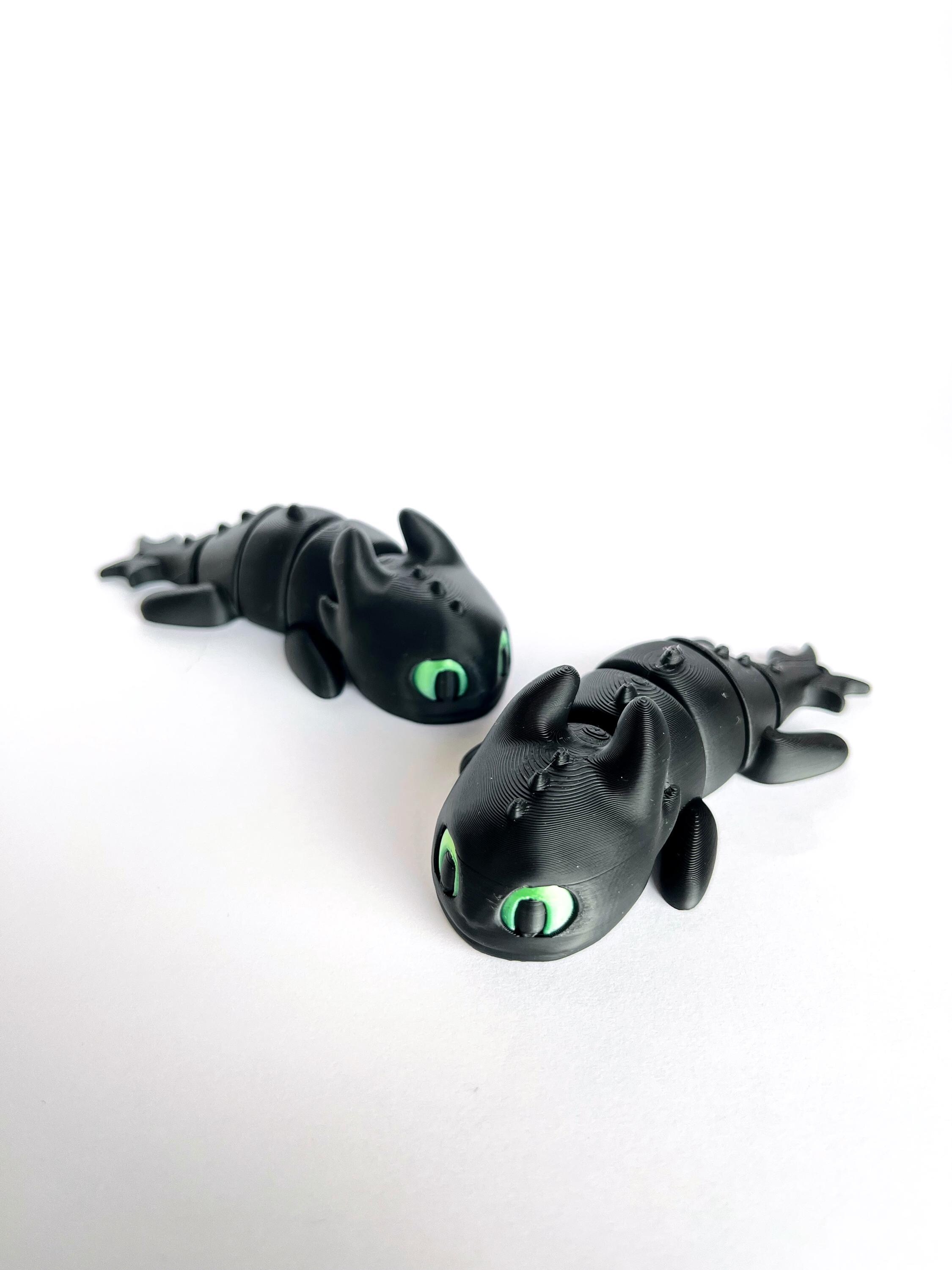 Toothless Fidget Flexi Toy | Night Fury | 3D Printed | Sensory Toy - Etsy