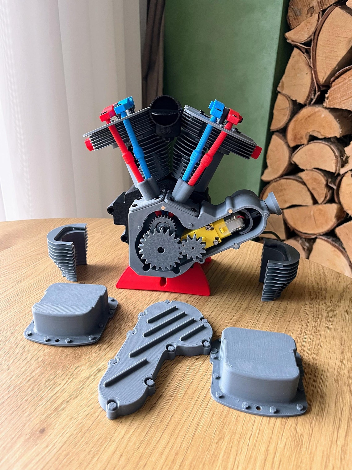 Engine Model V-twin Project | 3D Printed - Etsy