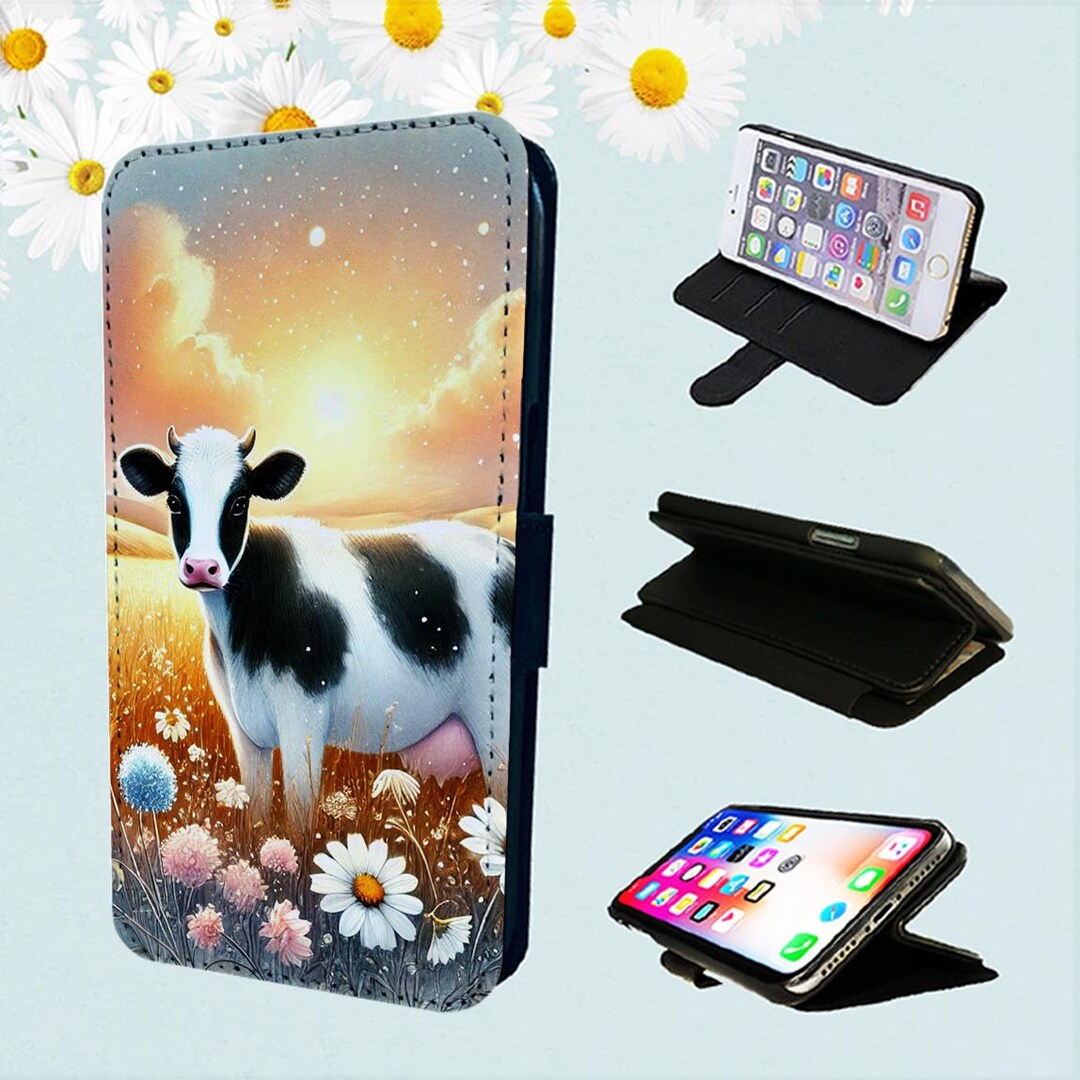 Beautiful Dairy Cow Farm Animal - Wallet Phone Case for iPhone Models ...