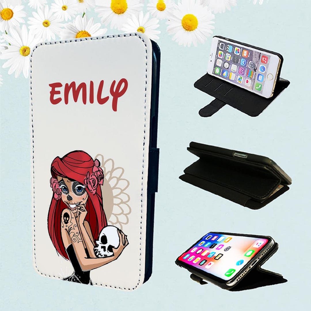 Personalized ADD NAME Ariel Mermaid Gothic - Wallet Phone Case for ...