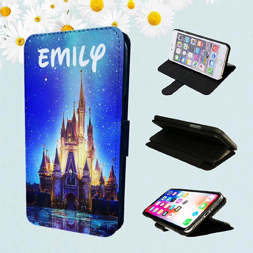 Personalized ADD NAME Disney Castle - Wallet Phone Case for iPhone ...