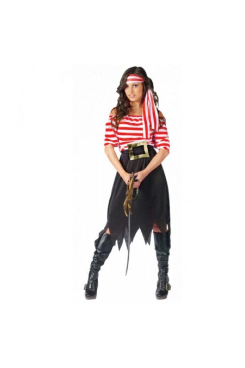 Red Black Pirate Costume Women Pirate Costume Pirates Women Captain ...