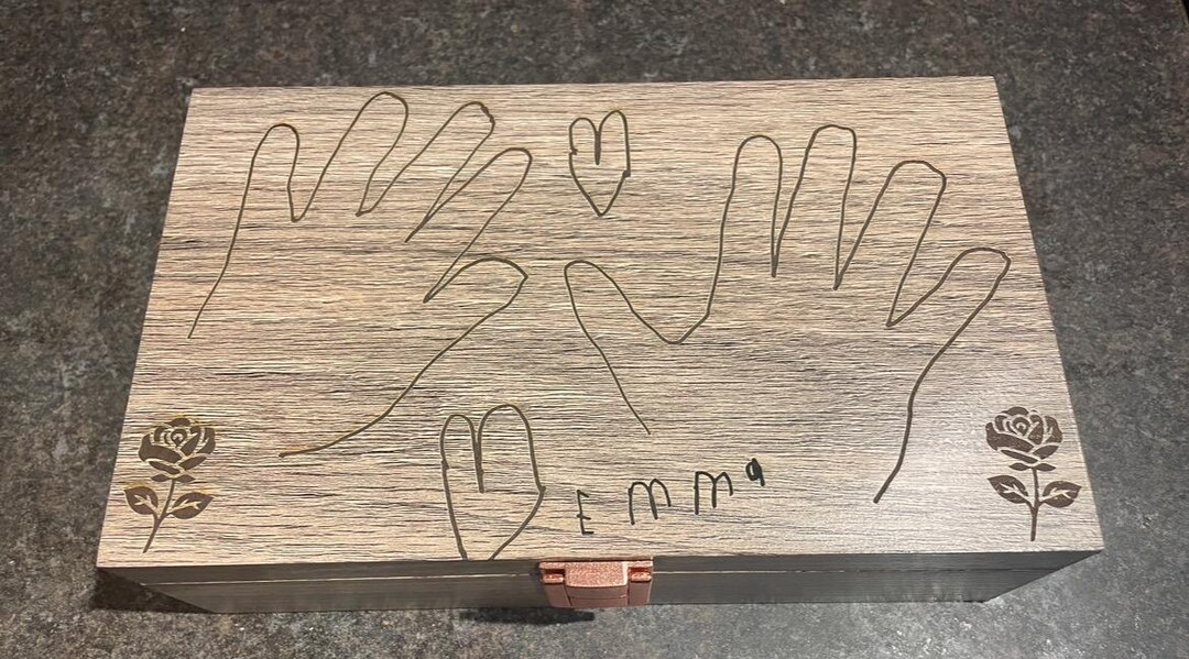 Handprint Keepsake Box - Etsy