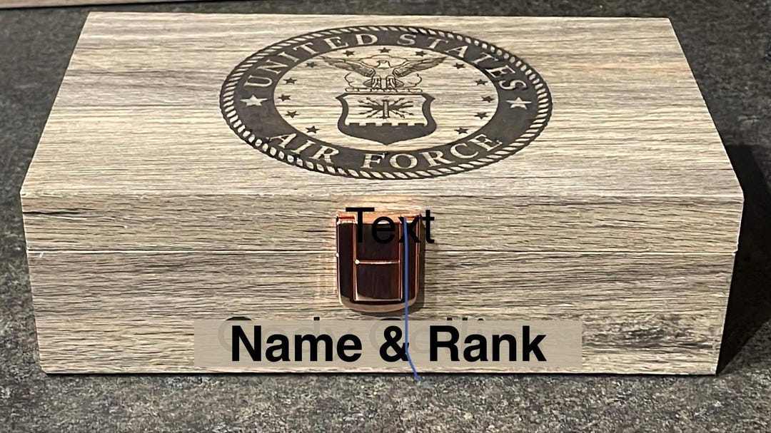 Air Force Military Coin Box-custom Engraved Logo - Etsy