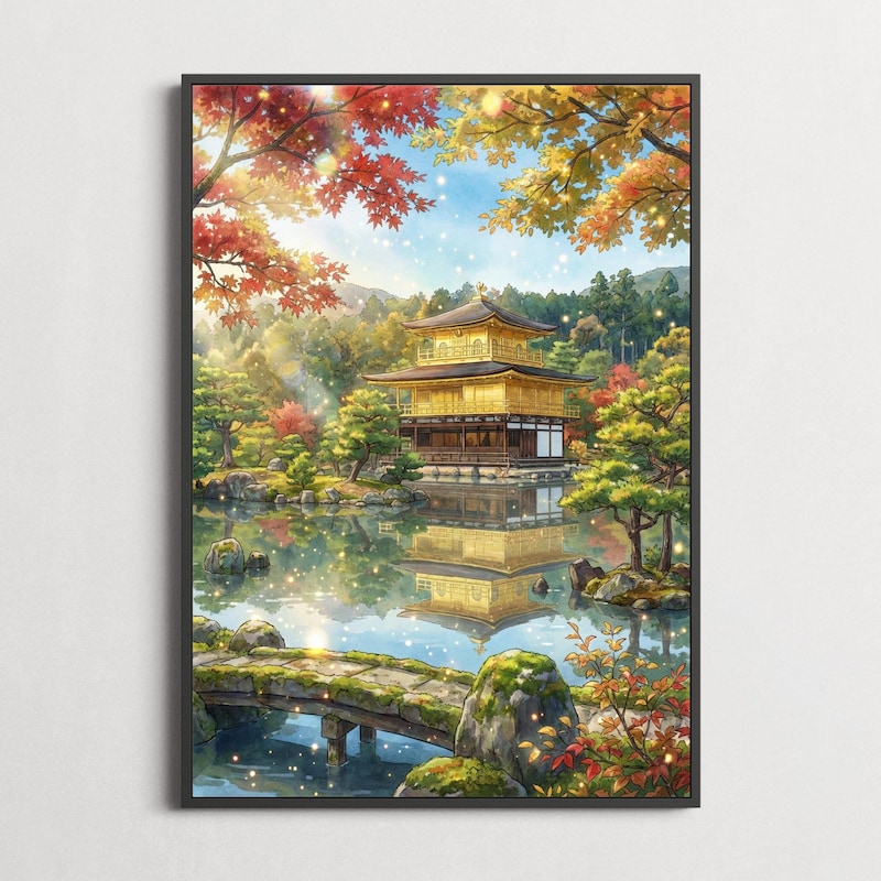 Japanese Poster Kinkakuji - Etsy UK