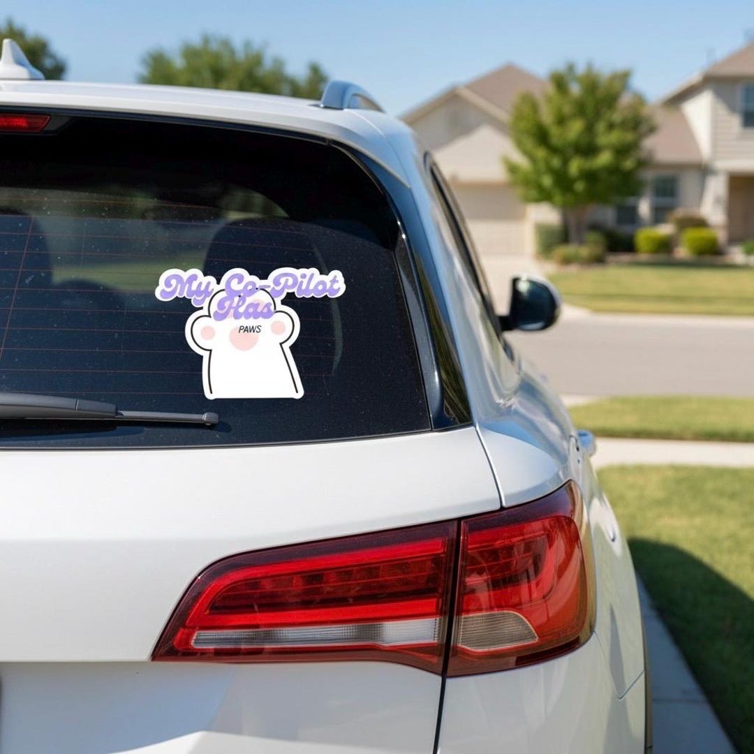 Pet Co-pilot Kiss-cut Stickers: Dog Lover Decals - Etsy