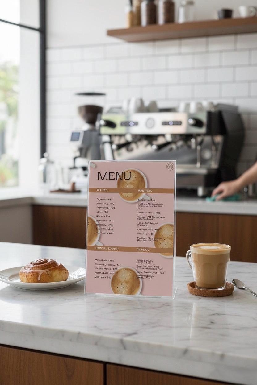 Pink Coffee Shop Menu Template: Editable Canva Design (instant Download ...