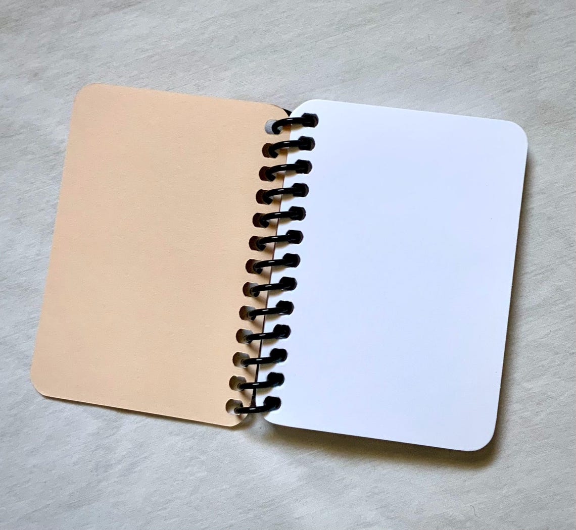 Mini Notebooks - Coil Bound 2.5x3.5” Tan Index Covers With 40 White ...
