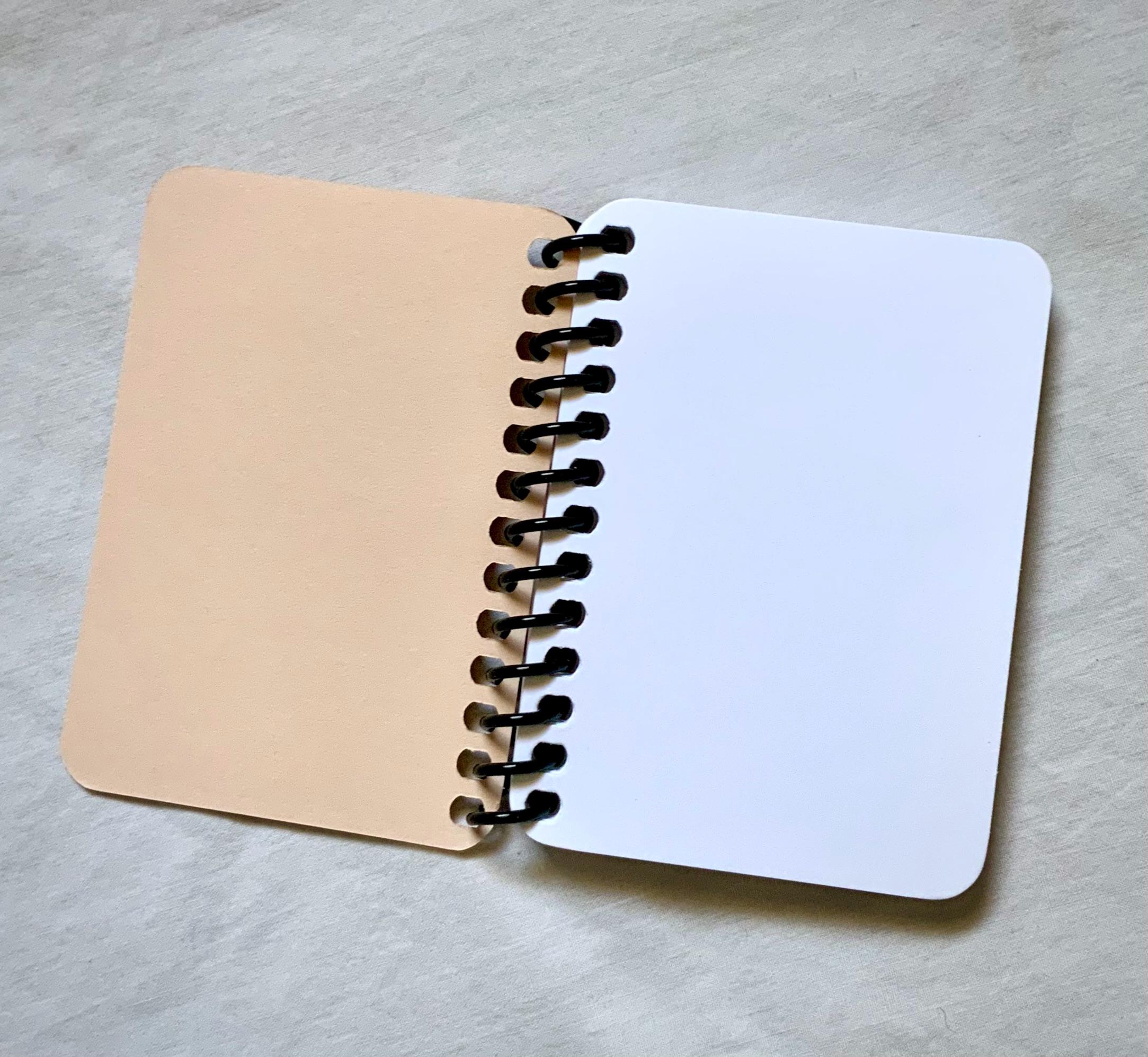 Mini Notebooks - Coil Bound 2.5x3.5” Tan Index Covers With 40 White ...