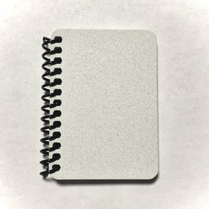 Mini Notebooks - Coil Bound 2.5x3.5” Gray Fiber Cover With 50 White ...