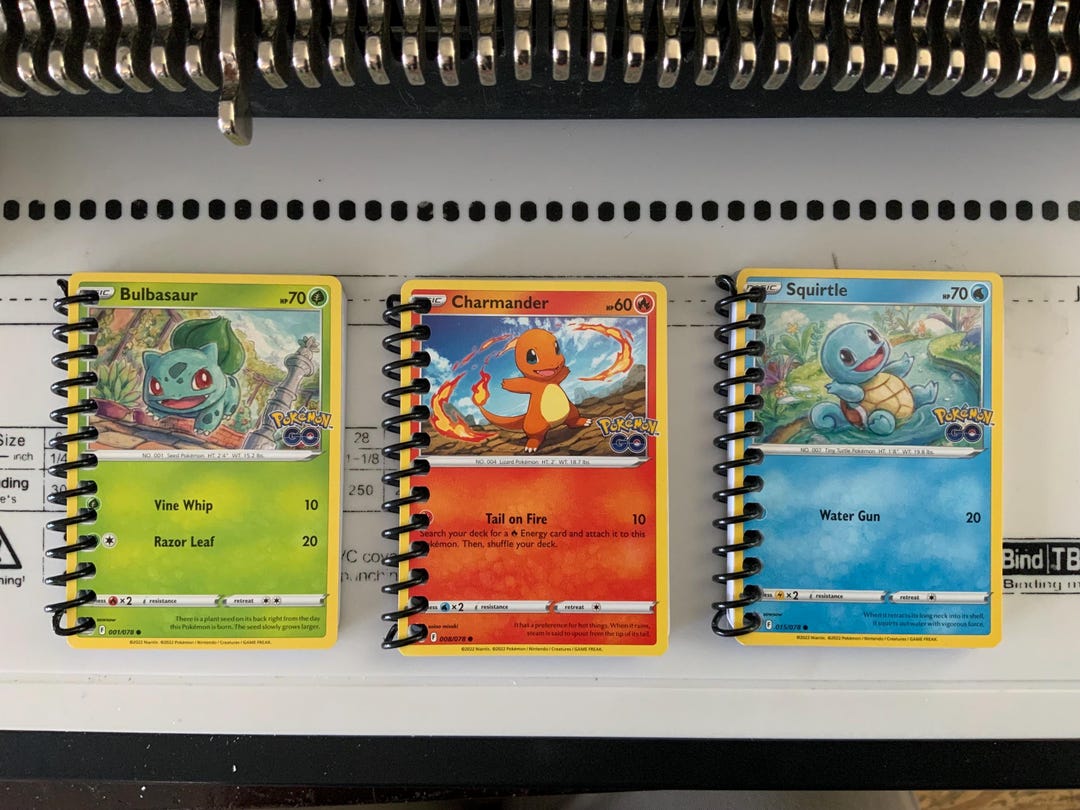 Set of Starter Pokémon Notebooks - Bulbasaur, Charmander, & Squirtle ...