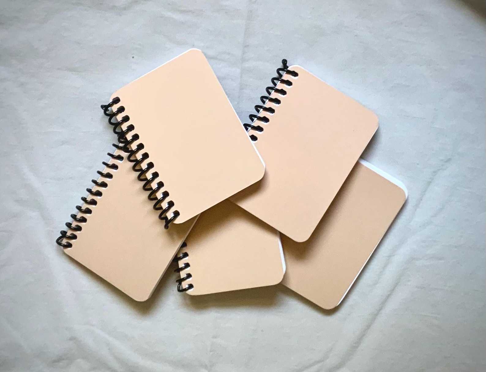Mini Notebooks - Coil Bound 2.5x3.5” Tan Index Covers With 40 White ...