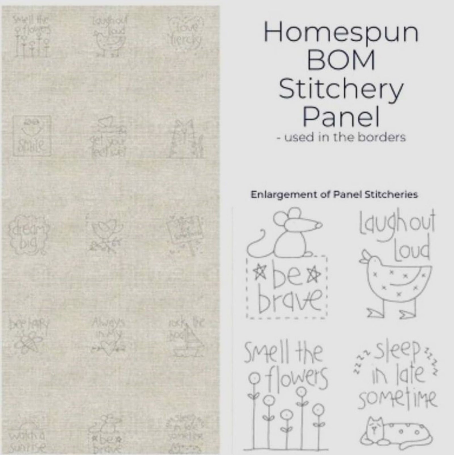 Letter to My Daughter Pre-printed Stitchery Embroidery Panel 15 Designs Cotton Linen Fabric ...