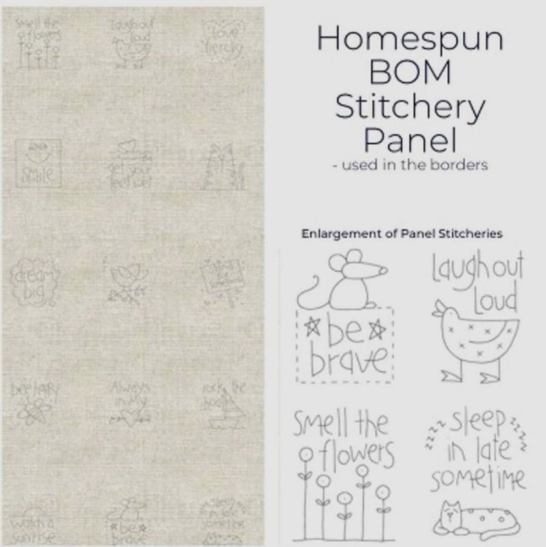 Letter to My Daughter Pre-printed Stitchery Embroidery Panel 15 Designs Cotton Linen Fabric ...