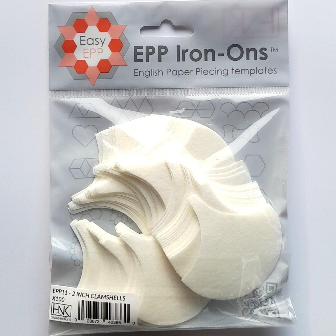Clamshells 2", Pack of 100 EPP Papers Fusible Iron on English Paper ...