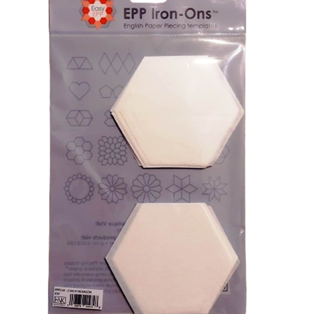 Hexagons 2", Pack of 50 EPP Papers Fusible Iron-ons English Paper ...