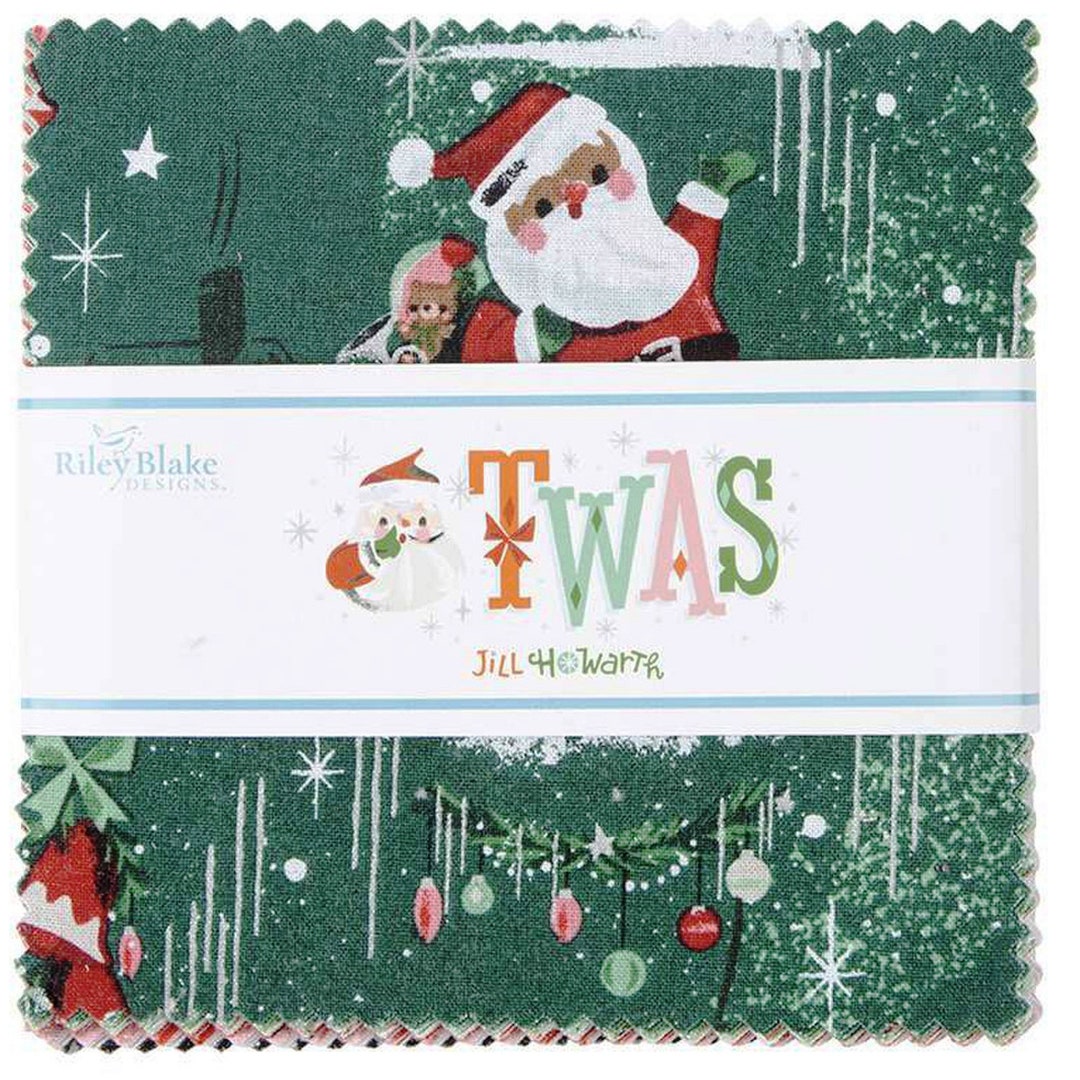 Twas Christmas by Jill Howarth 42, 5 Inch Squares Cotton Quilt Fabric ... Twas Christmas by Jill Howarth 42, 5 Inch Squares Cotton Quilt Fabric ...