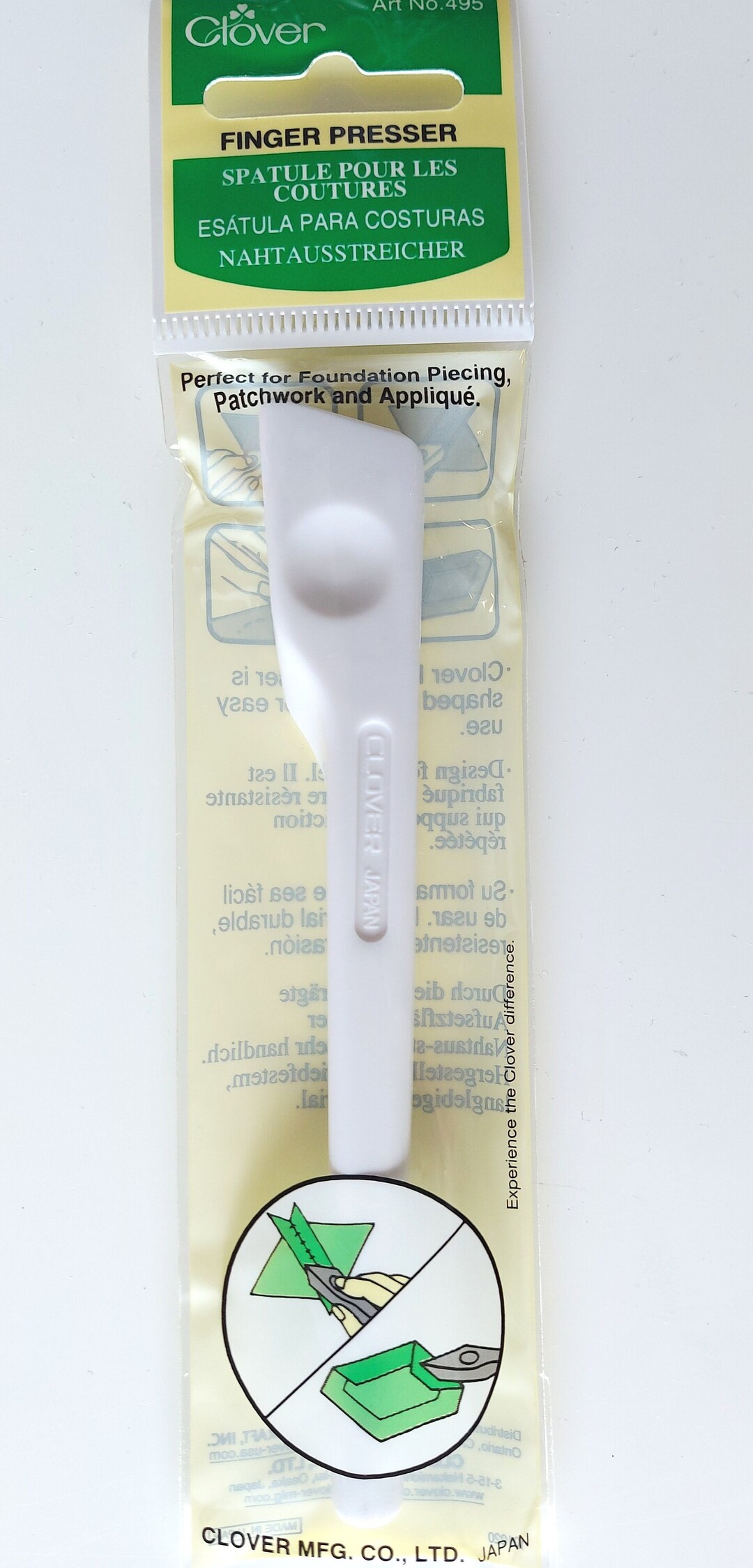 Clover Finger Presser for Quick Easy Pressing Seams Patchwork Quilting ...