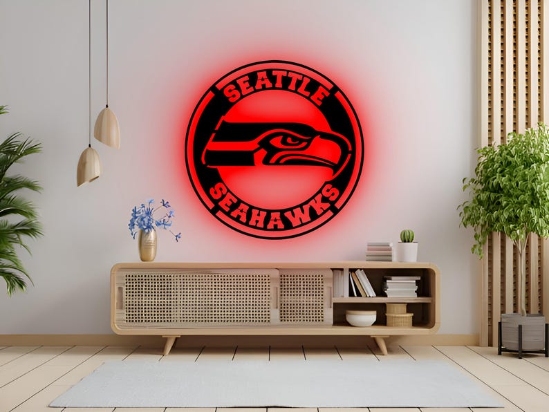 Seattle Seahawks LED Wall Art: RGB Light-up NFL Team Sign - Etsy