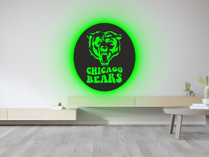 Chicago Bears LED Wall Art: RGB Light-up NFL Team Sign - Etsy