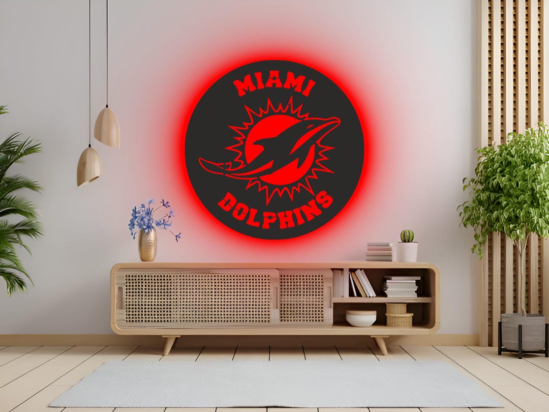 Miami Dolphins LED Wall Art: RGB Light-up NFL Team Sign - Etsy