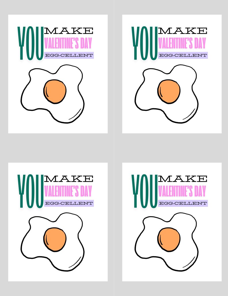 Printable Egg Valentine - Etsy