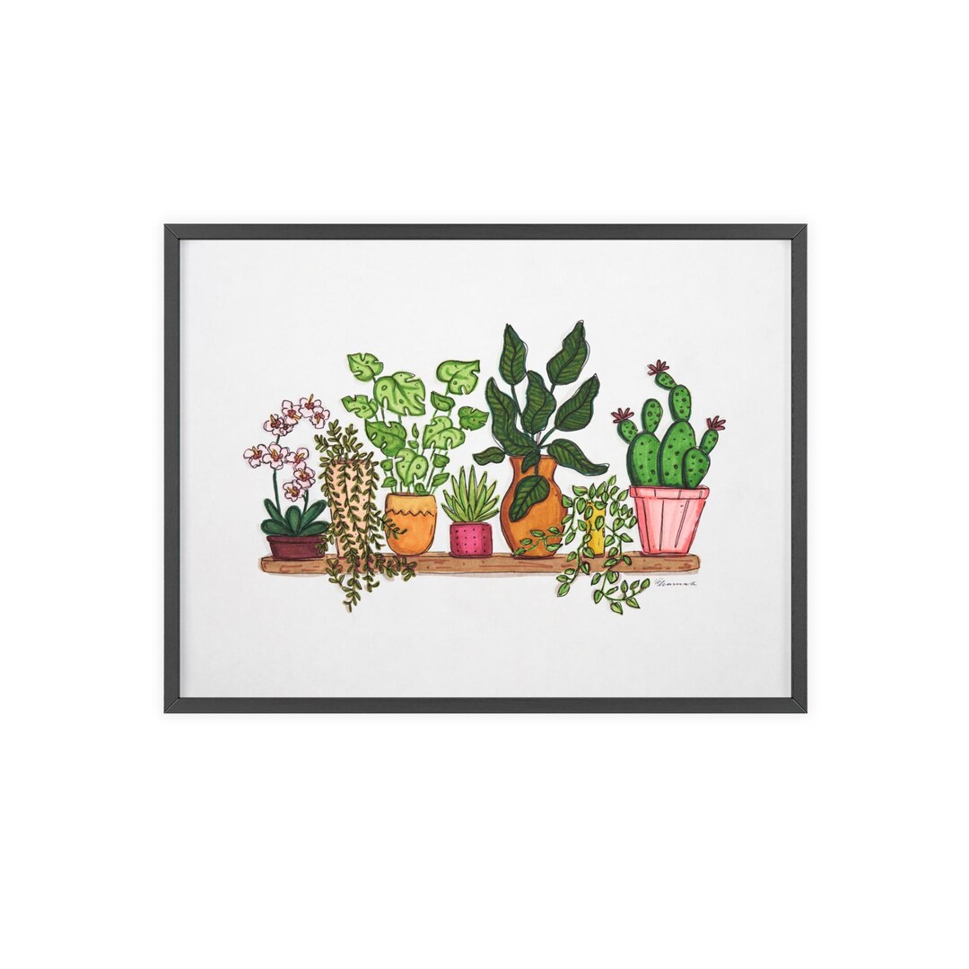 Framed Plant Shelf Print - Etsy