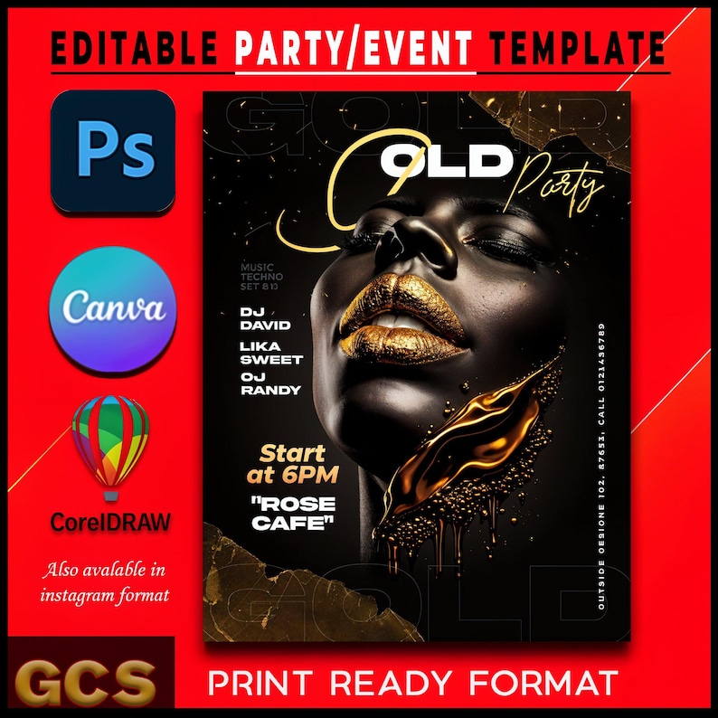Editable PSD Template | Club | Party | Event Flyer Template, Editable ...