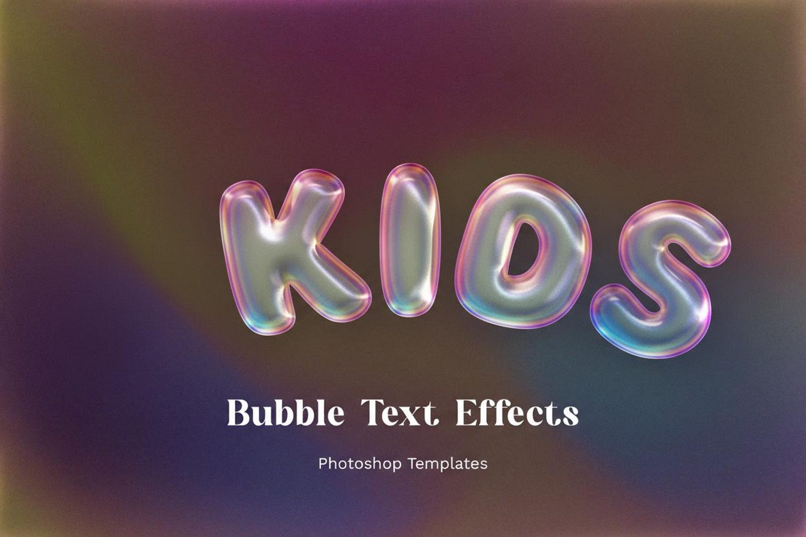 Bubble Text Effect: Editable Photoshop PSD Template (instant Download ...