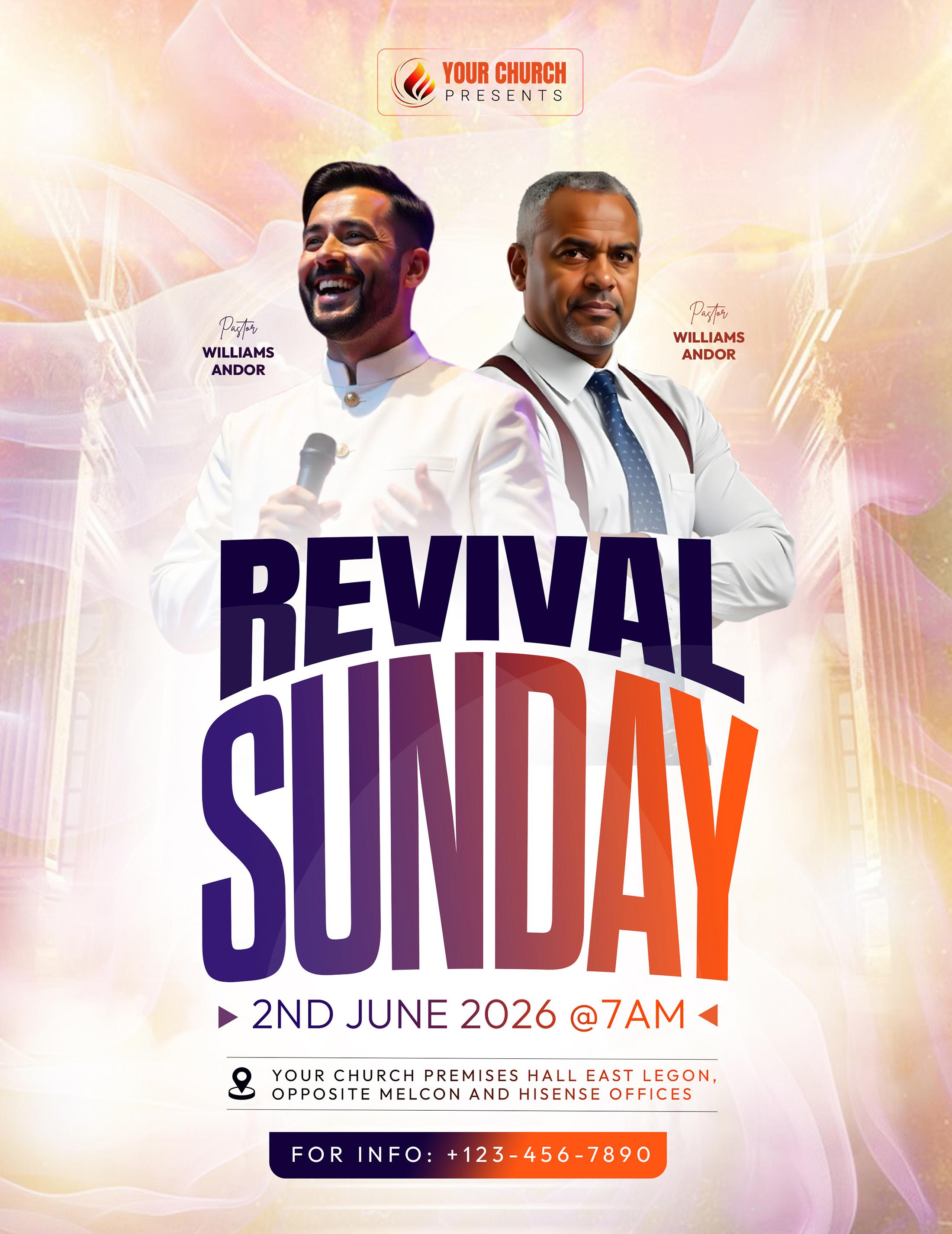 Editable Church Flyer | Church Flyer Template, Editable on Canva, Corel ...