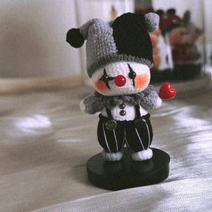 Crocheted Miniature Circus Clown: One-of-a-kind Toy (2") | Mime Pip - Etsy