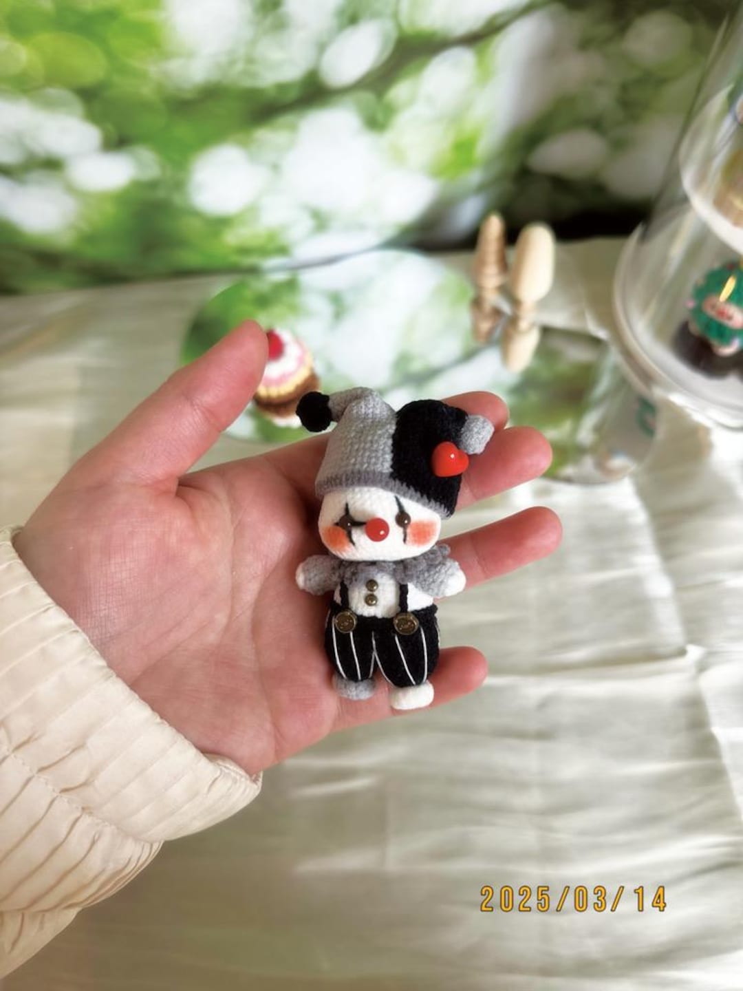 Crocheted Miniature Circus Clown: One-of-a-kind Toy (2") | Mime Pip - Etsy
