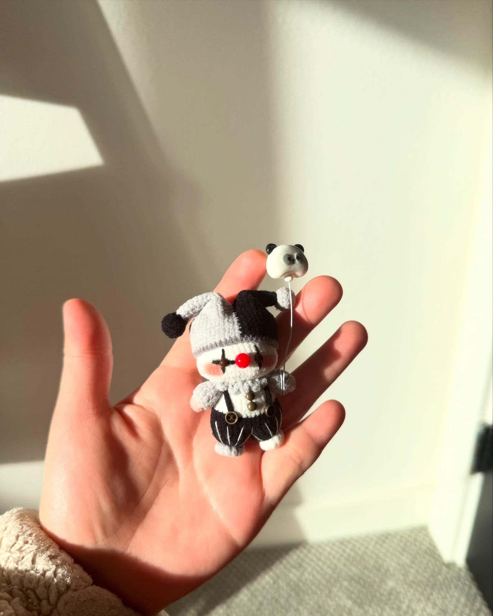 Crocheted Miniature Circus Clown: One-of-a-kind Toy (2") | Mime Pip - Etsy