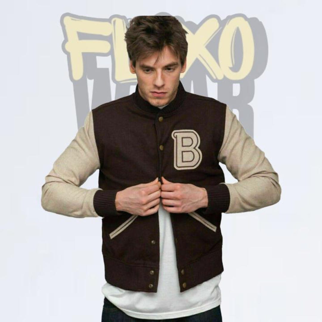 Blouson aviateur universitaire marron Hotline Miami Flight pour hommes ...